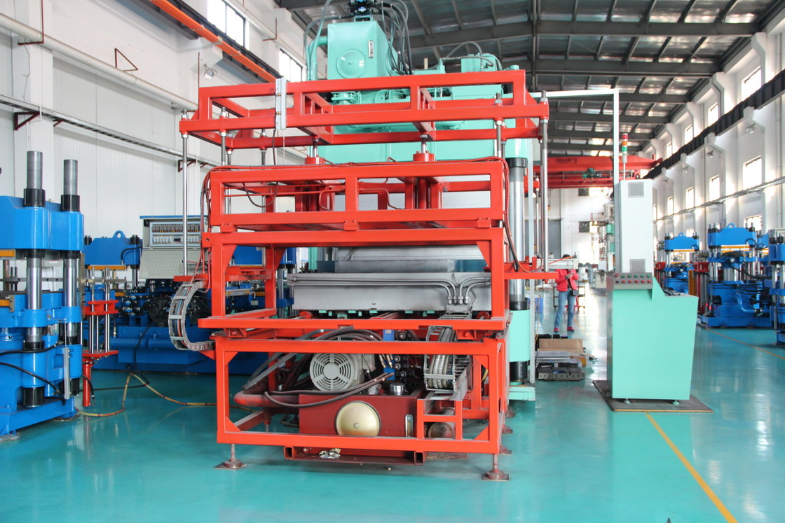 100KW Plate Vulcanizing Machine , 1000 Ton Inverted Installed Rubber ...